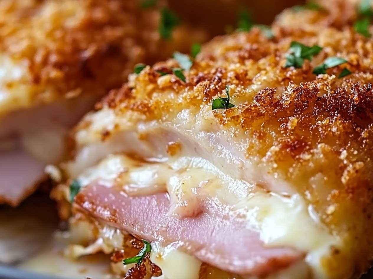 Chicken Cordon Bleu with Brie – Crispy, Cheesy, & Easy Recipe